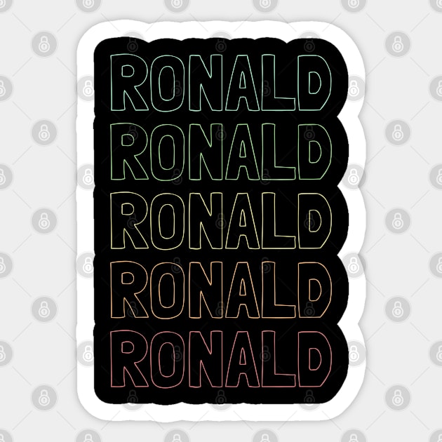 Ronald Name Pattern - Ronald - Sticker | TeePublic