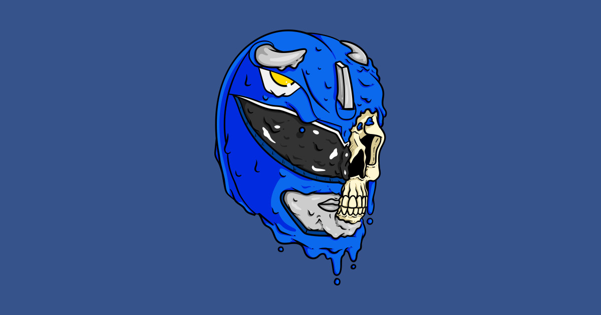 Blue Half Skull Ranger - Blue Skull Ranger - T-Shirt | TeePublic