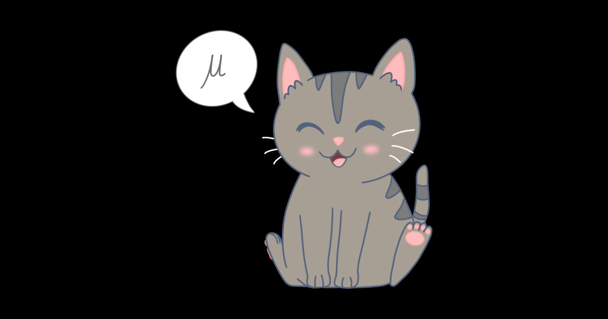 Mu Cat - Nerd Cat - Sticker | TeePublic