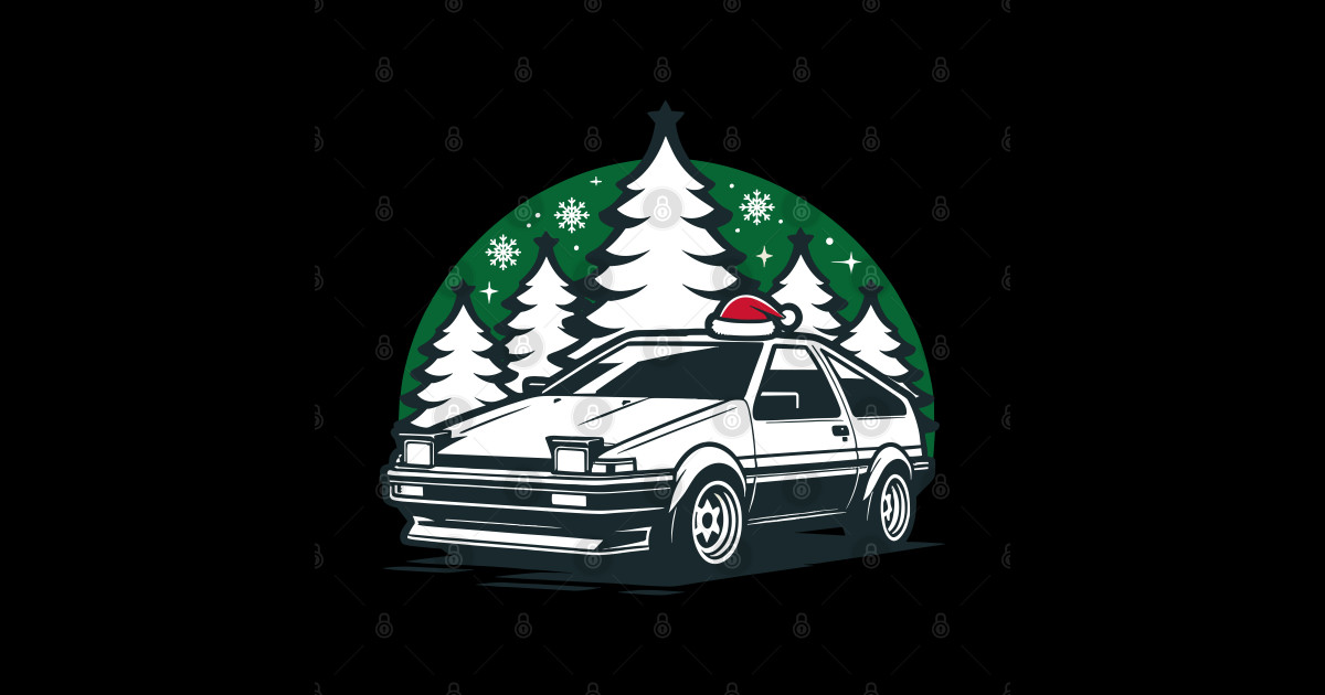 TRUENO 86 CHRISTMAS EDITION - Trueno Ae86 - Sticker | TeePublic