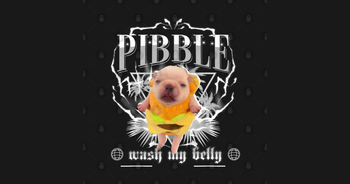 Pibble Wash My Belly Clean My Belly - Funny Pibble Meme - T-Shirt ...