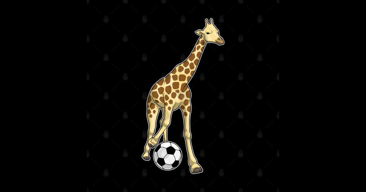 Giraffe Soccer player Soccer - Giraffe - Sticker | TeePublic