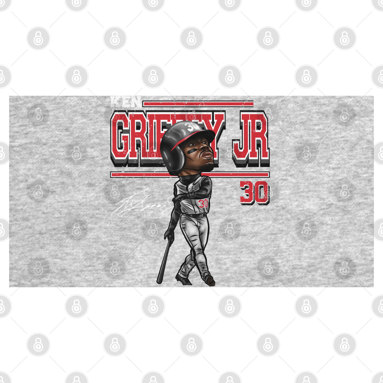 Ken Griffey Jr. Cincinnati Cartoon - Ken Griffey Jr - T-Shirt | TeePublic