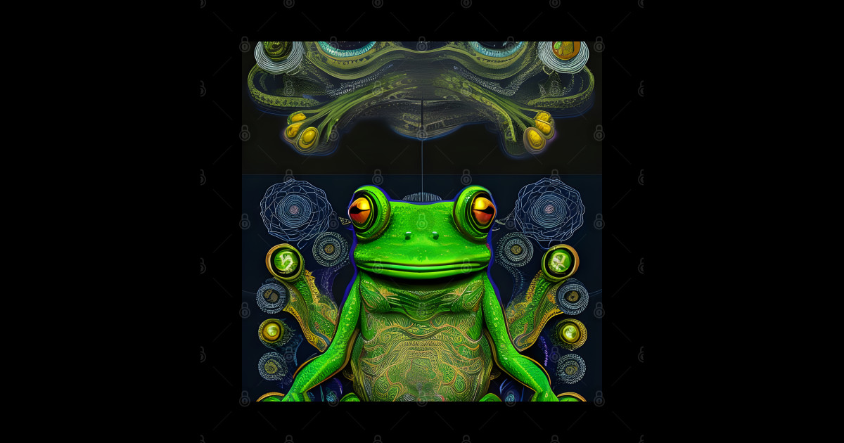 Frogger Spirit Animal (9) - Trippy Psychedelic Frog - Psychedelic ...