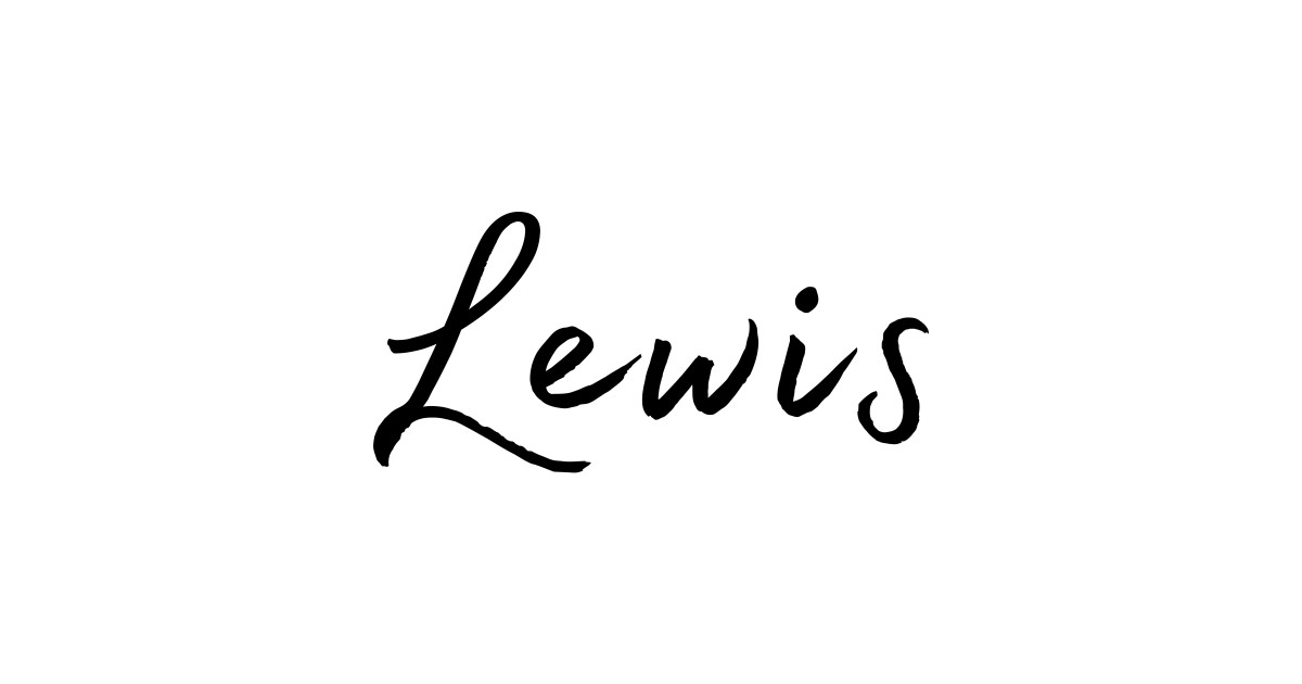 Lewis Name Calligraphy - Lewis - Mug | TeePublic