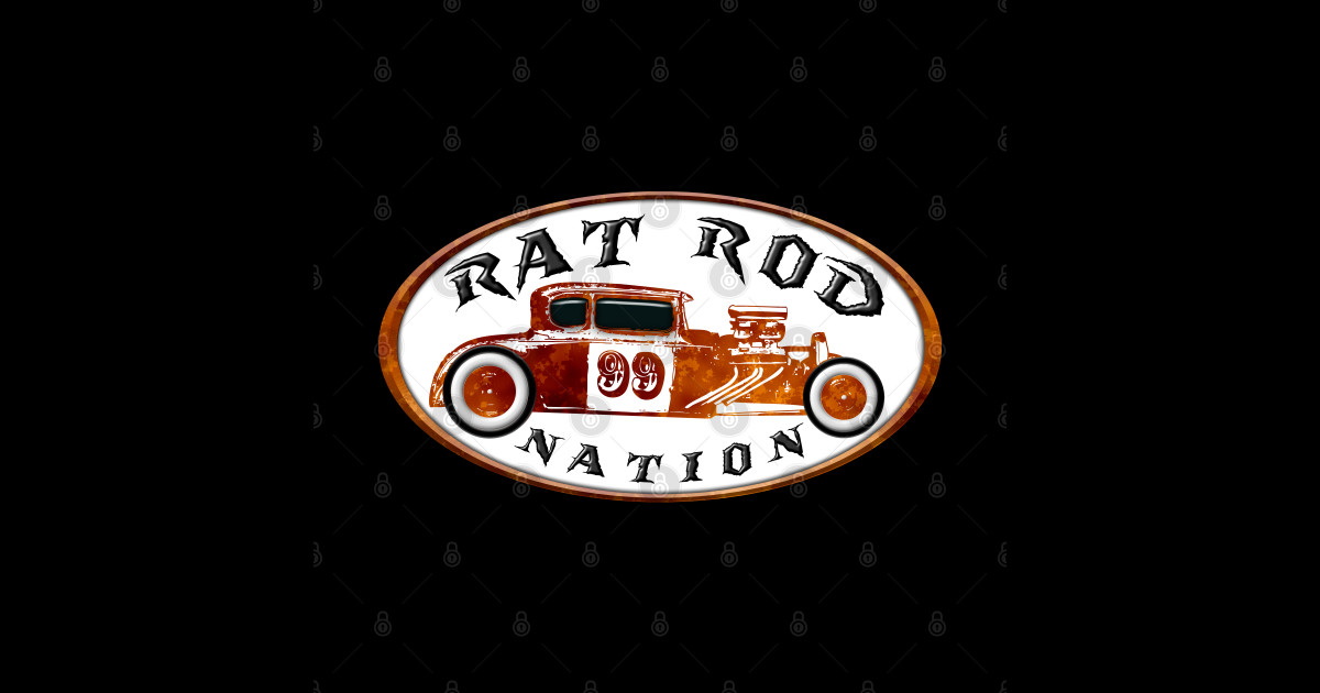 Rusty Rat Rod Nation Design - Rat Rod - Sticker | TeePublic