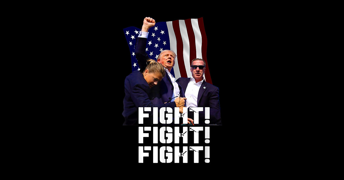 Trump Shot Fist Pump - Trump Fight - Sticker | TeePublic