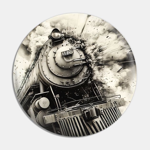 Train Wreck: American Train Wreck No. 2 - Train Wreck - Pin | TeePublic
