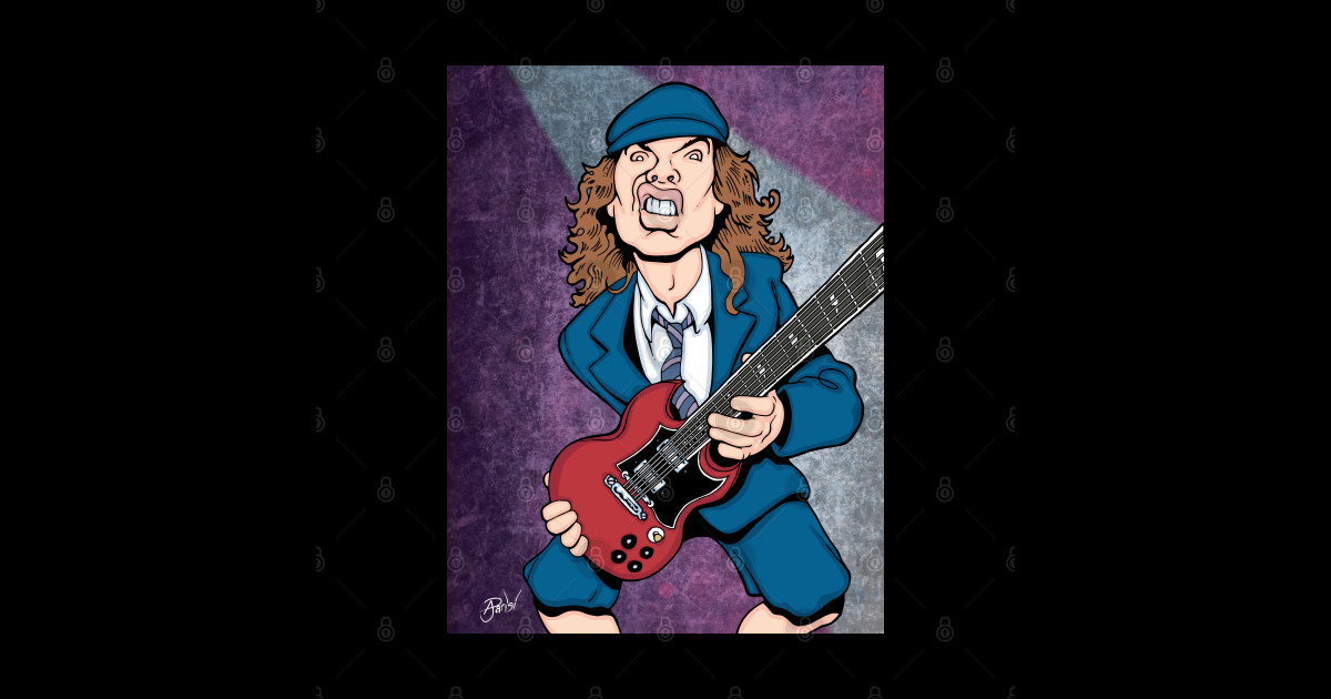 Angus Young - Angus Young - Sticker | TeePublic