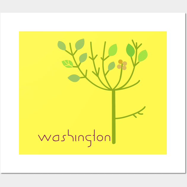 Washington Tree - Washington State - Posters and Art Prints | TeePublic