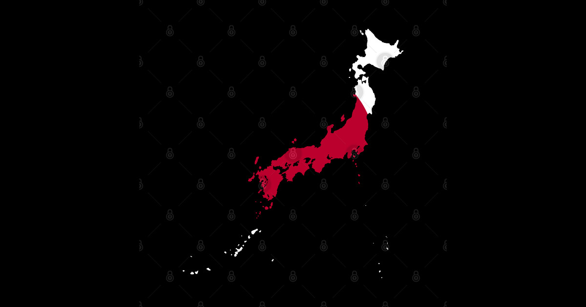 Japanese Map Flag - Japan - Posters and Art Prints | TeePublic