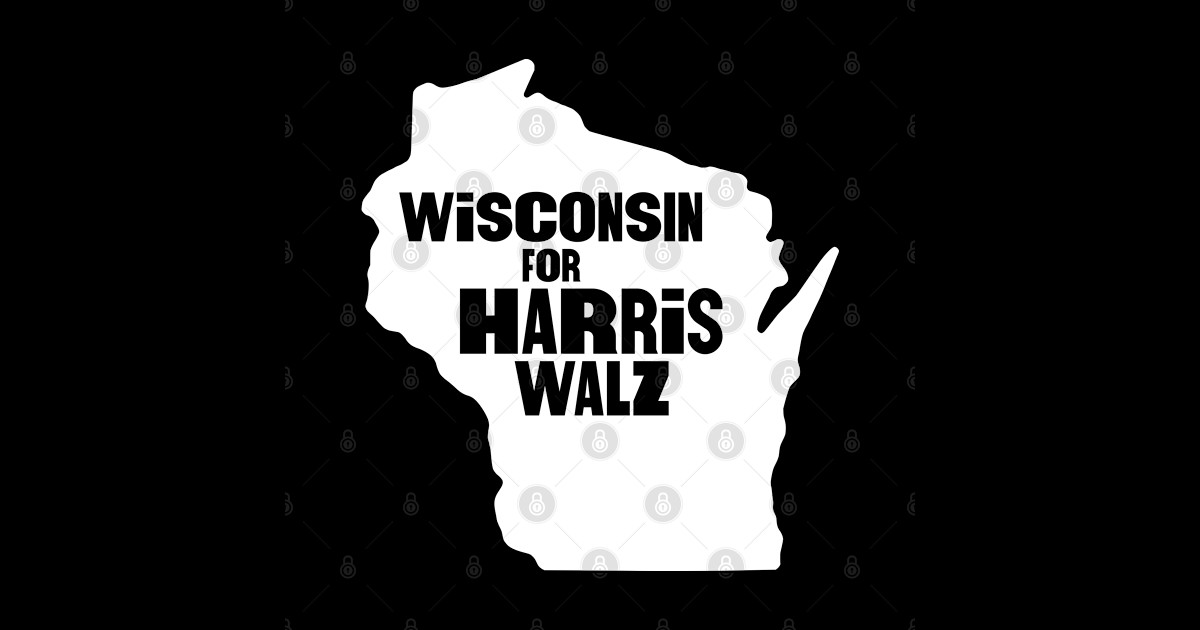Wisconsin for Harris Walz - Harris Walz - Sticker | TeePublic