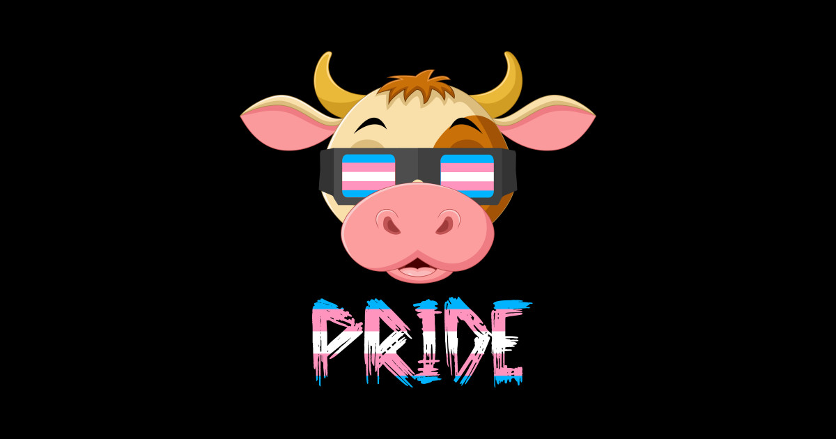 Cow Transgender Flag Lgbt - Cow Transgender - Sticker | TeePublic