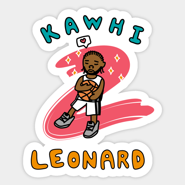 Kawaii Kawhi - Kawhi Leonard - Sticker | TeePublic