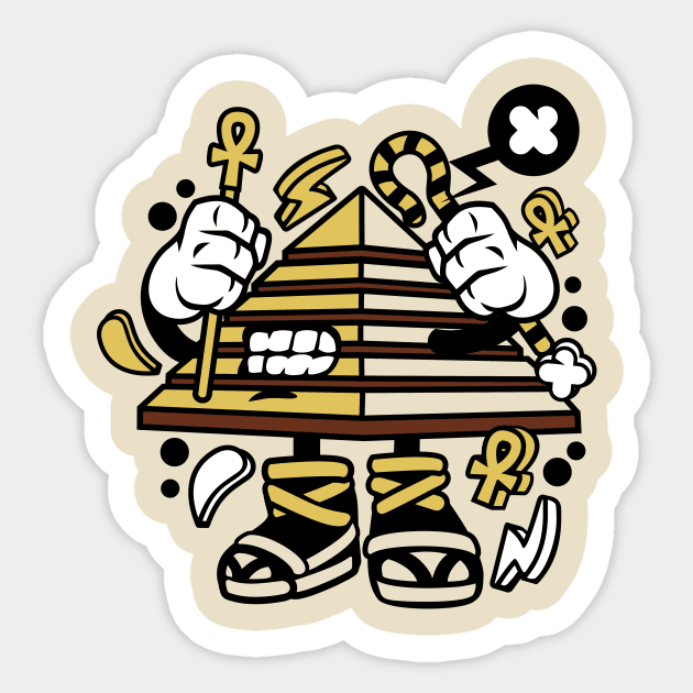 Angry egyptian pyramid - Egyptian Pyramid - Sticker | TeePublic