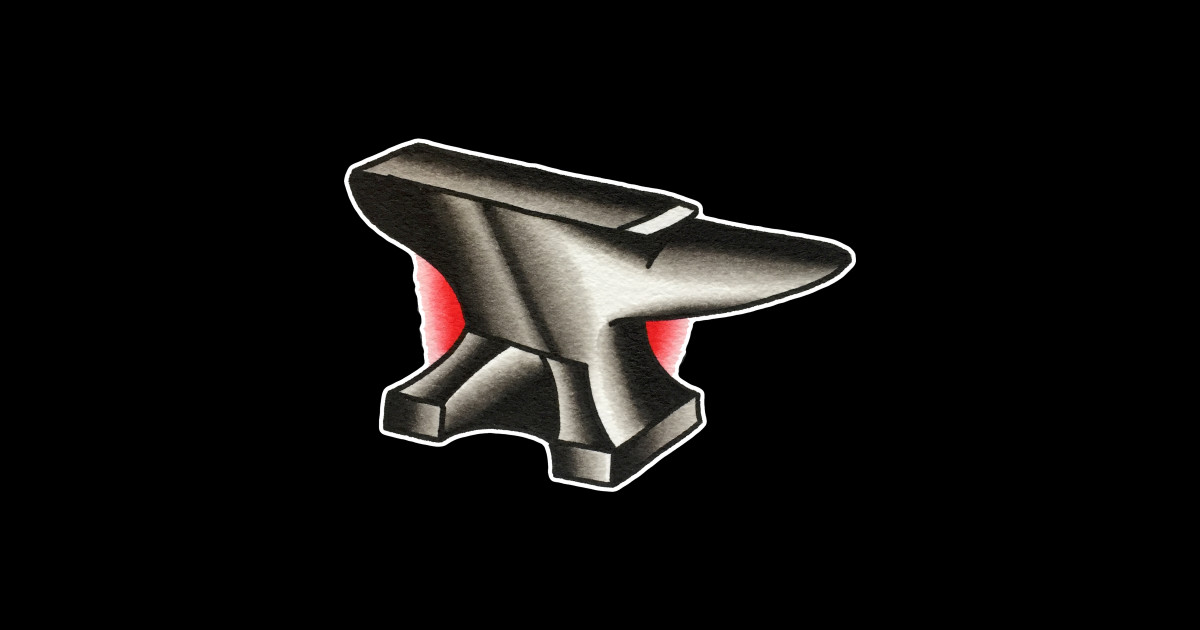 Anvil Tattoo Design - Tattoo - Sticker | TeePublic