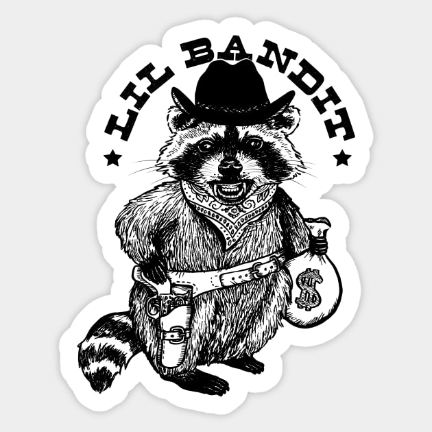 Lil Bandit - Raccoon - Sticker | TeePublic