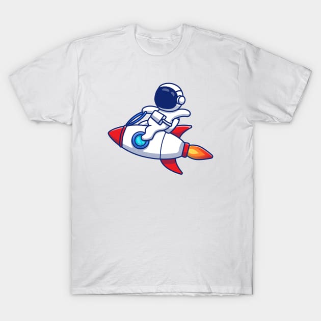 Astronaut Riding Rocket - Astronaut - T-Shirt | TeePublic