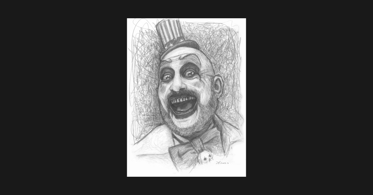 Captain Spaulding - Horror Portrait - Captain Spaulding - T-Shirt ...