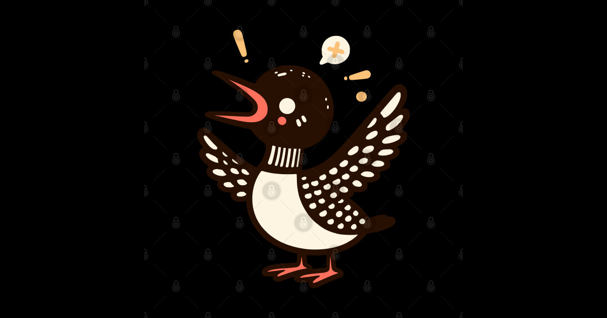 Little Loon Cartoon - Loon - Sticker | TeePublic