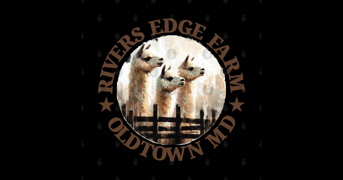 Rivers Edge Farm - Alpacas - Sticker | TeePublic