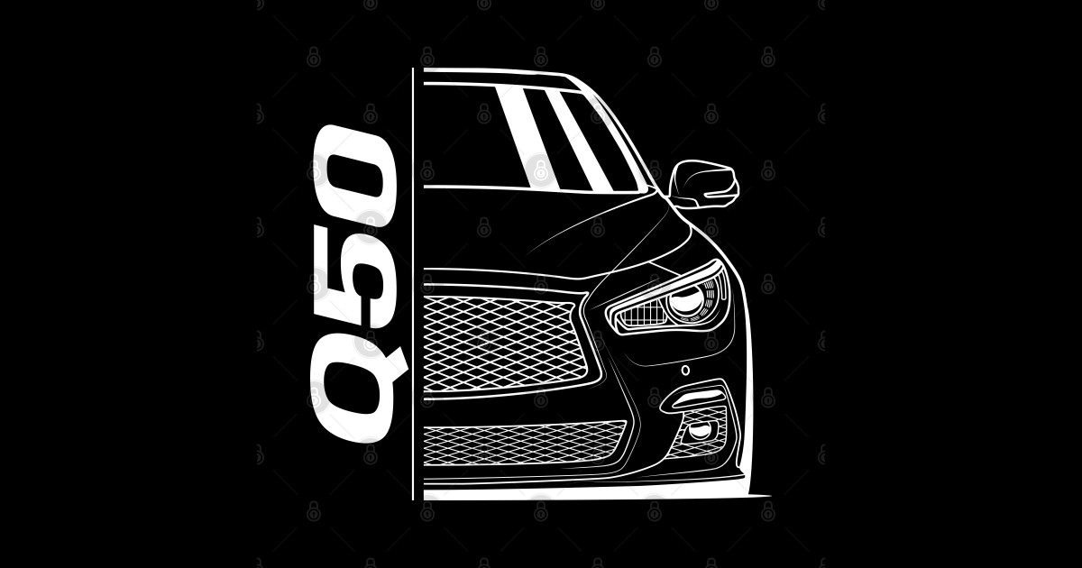 Front Q50 JDM Sedan - Q50 - Sticker | TeePublic