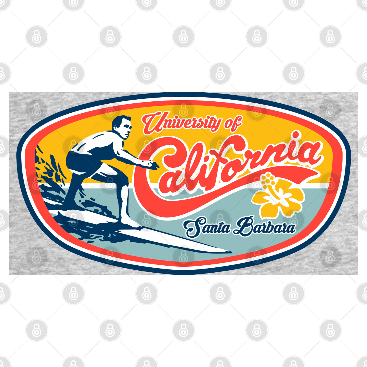 UC Santa Barbara UCSB Classic Surfer Design - College - Hoodie | TeePublic