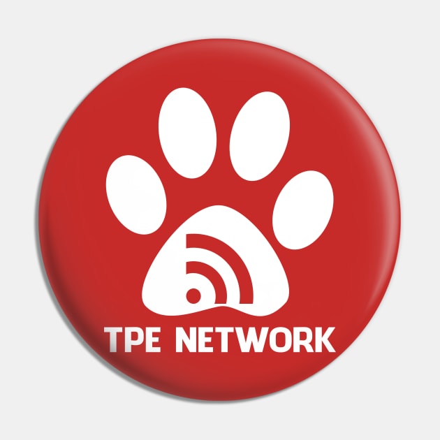 TPE White Logo - Tpe Network White Logo - Pin | TeePublic
