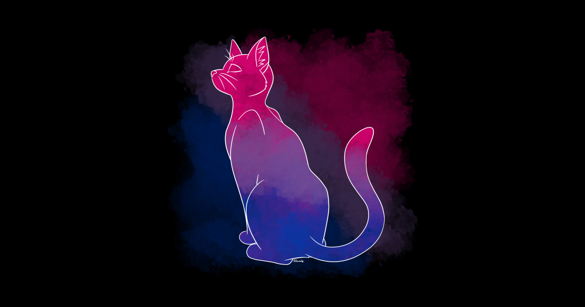 LGBT+ Cats: Bi - Lgbt - Sticker | TeePublic