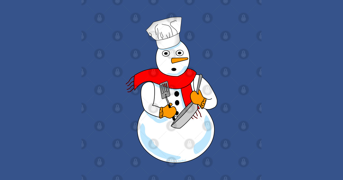 Snowman Chef - Cook - T-Shirt | TeePublic