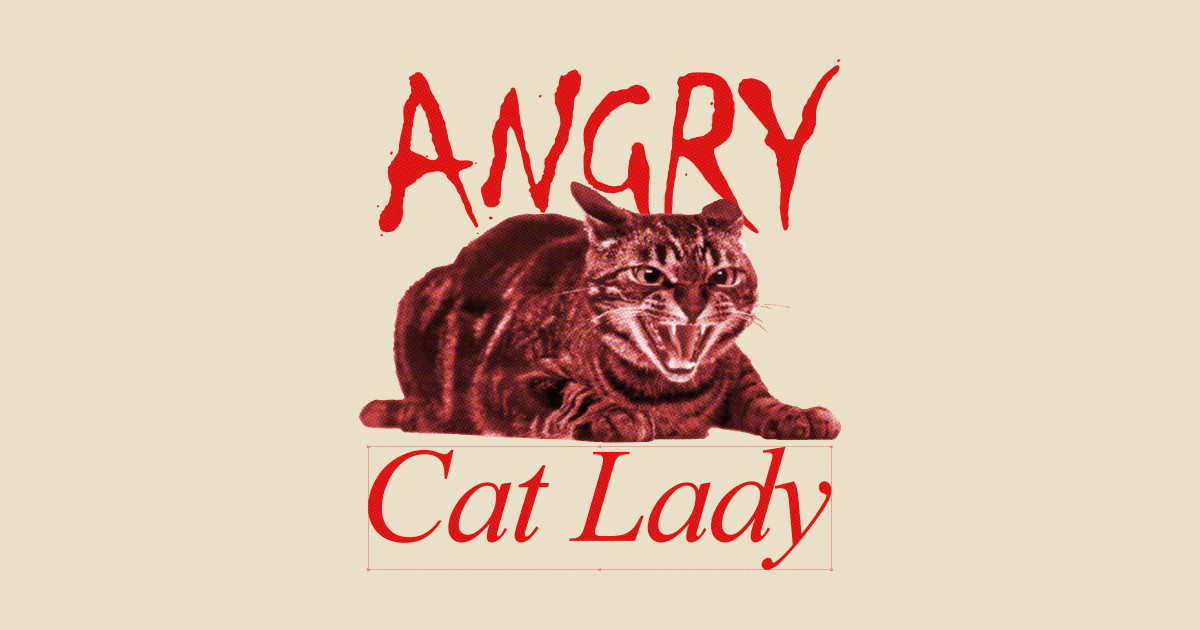 Angry Cat Lady - Cat - T-Shirt | TeePublic