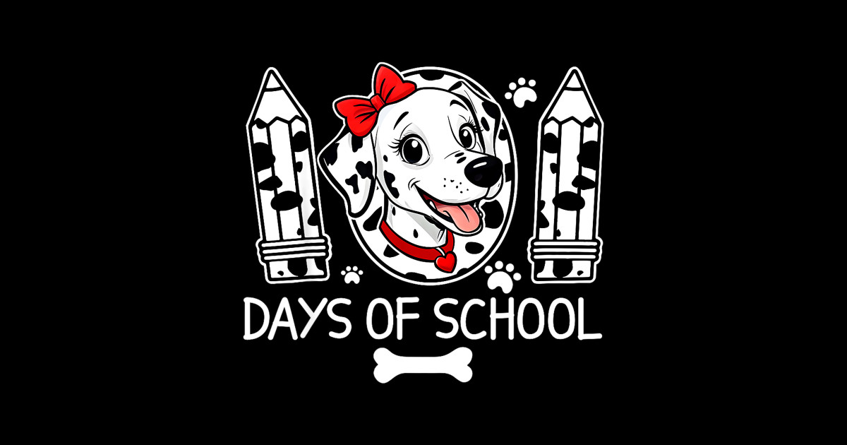 100 Days Of School Dalmatian Dog Boy Kid 100th Day Of School - 100 Days ...