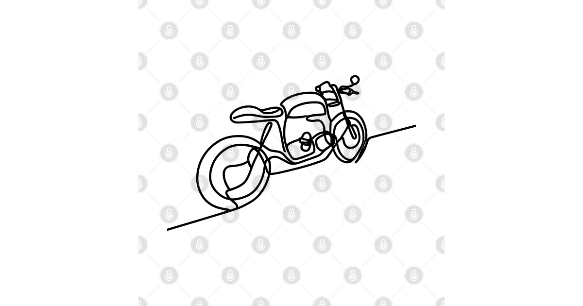 Cafe Racer Line Drawing - Cafe Racer - T-Shirt | TeePublic