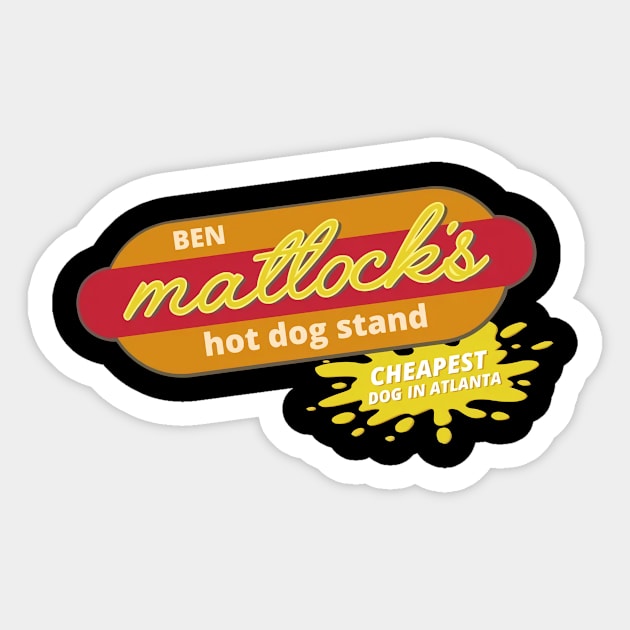 Hot Dog Stand - Ben Tv Matlock Andy Actor Griffith - Sticker | TeePublic