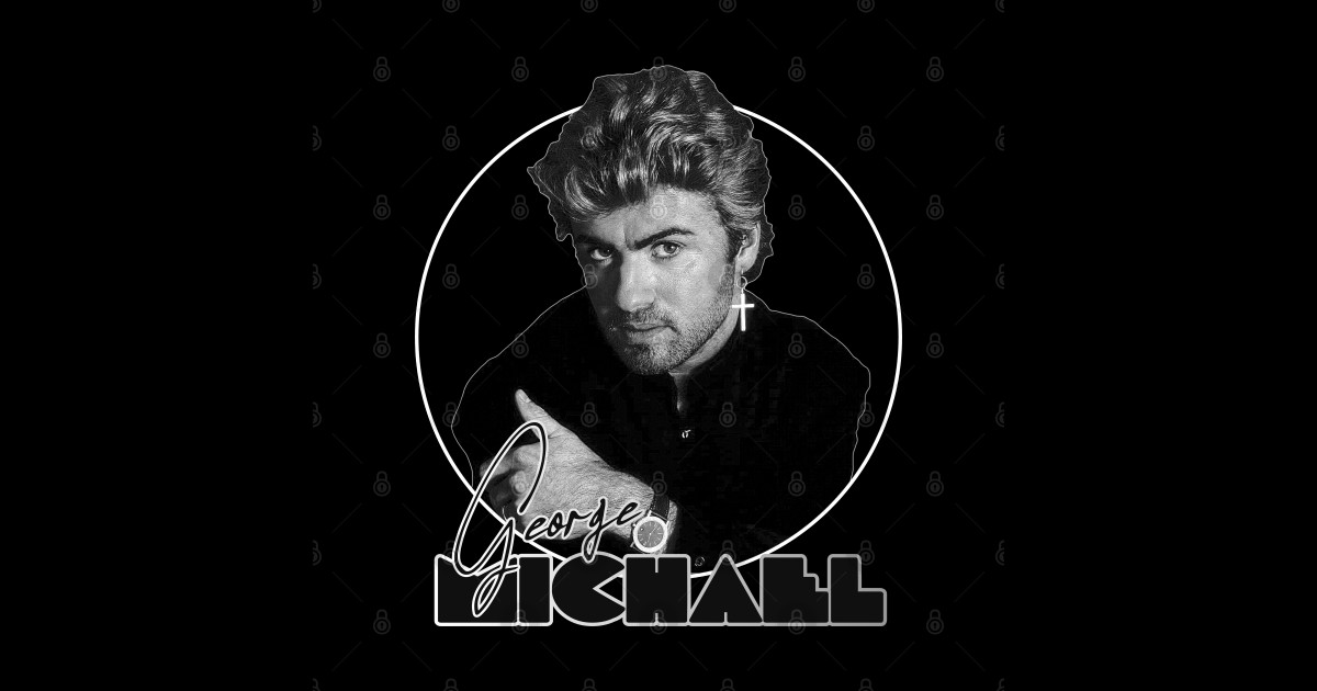 Retro George Michael 80s Icon Tribute - George Michael - Sticker ...