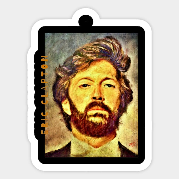 Portrait Eric Clapton - Portrait Art - Sticker | TeePublic