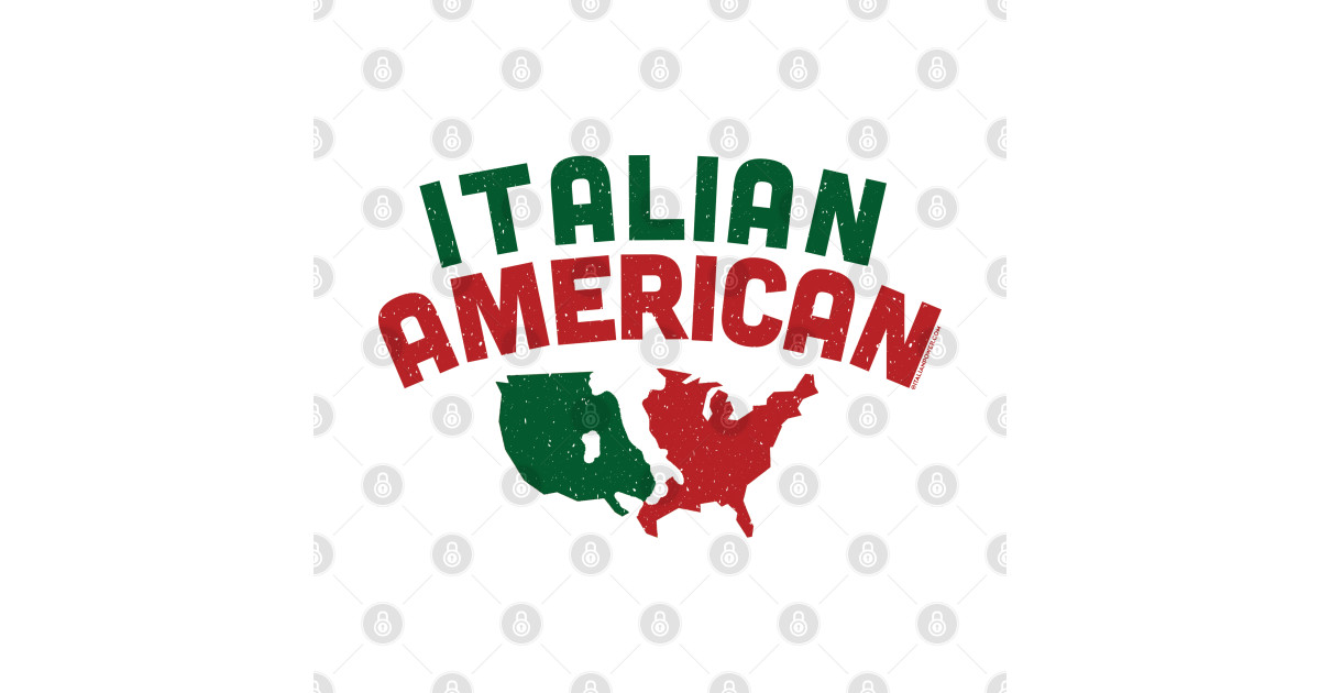 Italian American Map - Italian American - T-Shirt | TeePublic