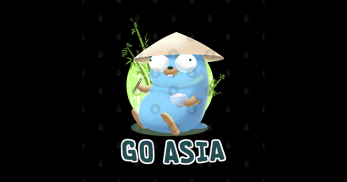 Gopher Golang Go Asia - Golang - Posters and Art Prints | TeePublic