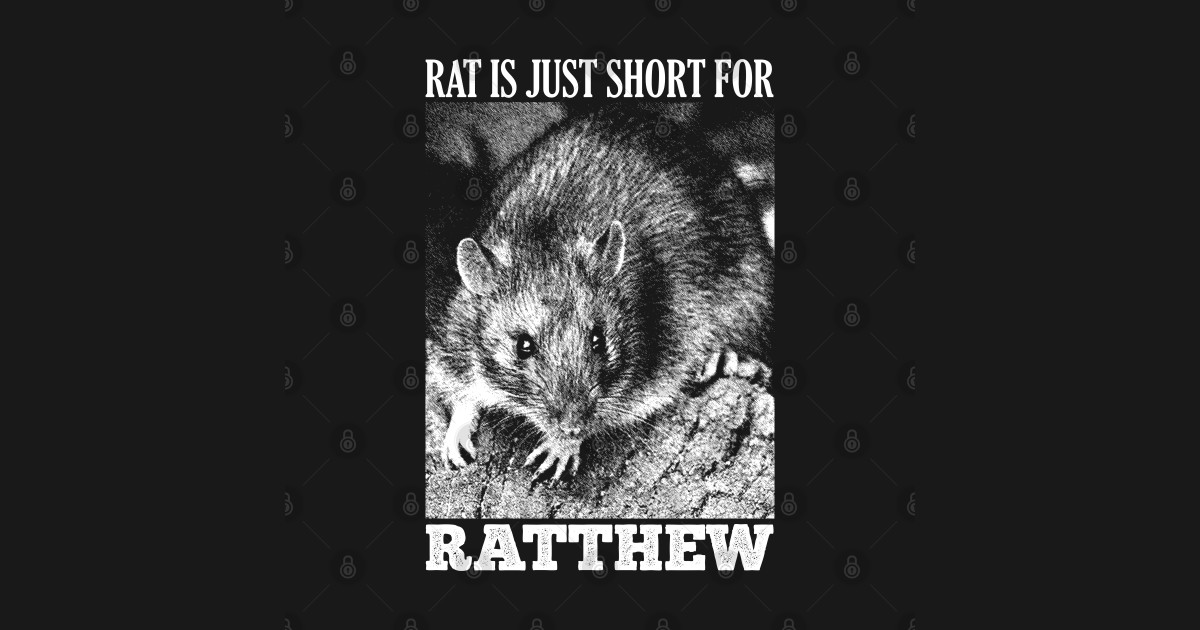 Rat is just short for Ratthew - Ratthew - T-Shirt | TeePublic
