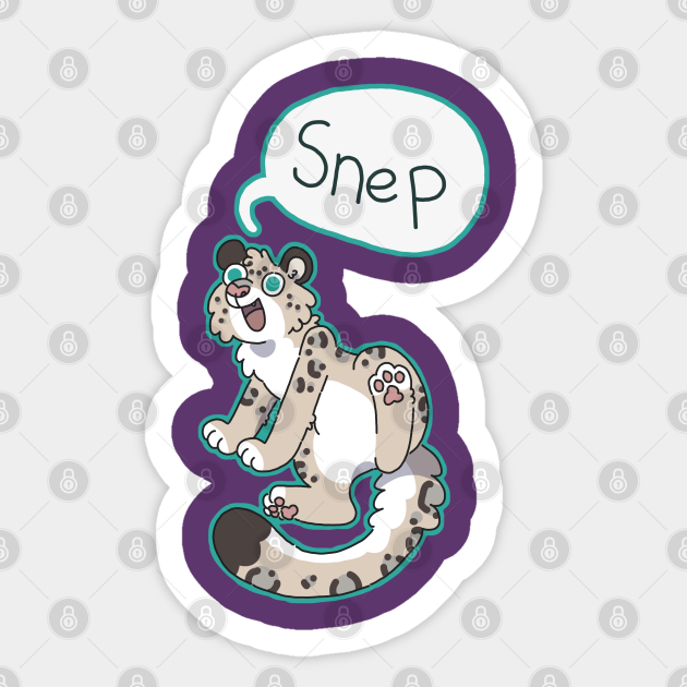 Snep Snow Leopard - Leopard - Sticker | TeePublic