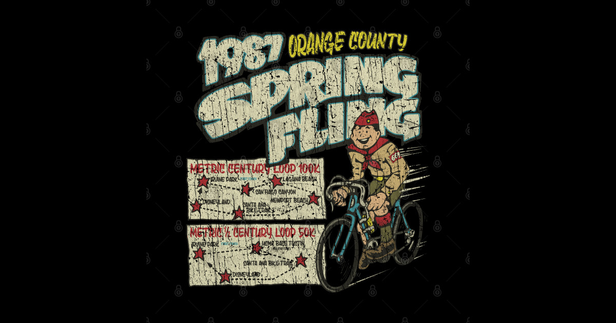 Orange County Spring Fling 1987 - Cyclist - Sticker | TeePublic