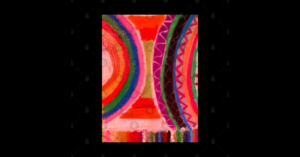 "Rainbow Gateway" - Abstract Pattern - Sticker | TeePublic