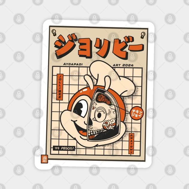 FILIPINO JOLLIBEE ANATOMY MANGA ANIME 2 - Jollibee - Magnet | TeePublic