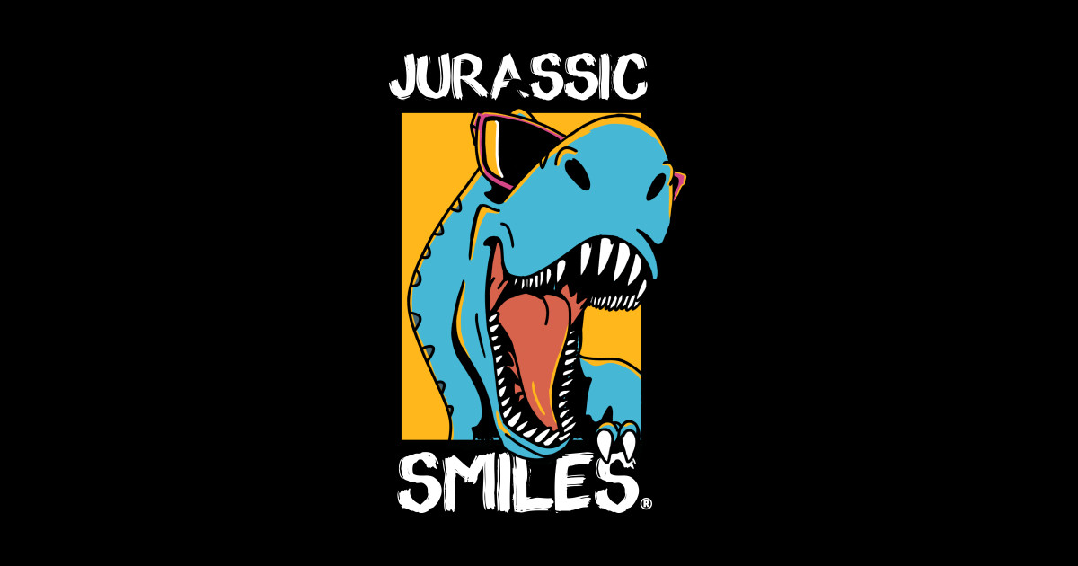 Classic T Rex | Jurassic Smiles - Dinosaurs - Sticker | TeePublic