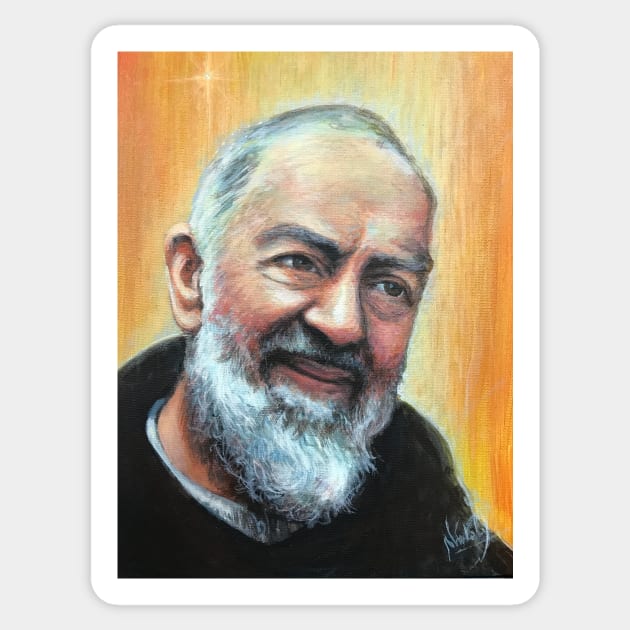 Saint Pio of Pietrelcina - Italian Saint - Sticker | TeePublic