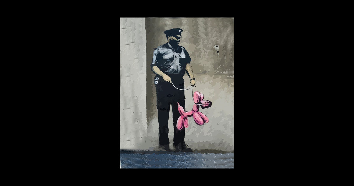 Banksy Security Guard Balloon Dog - Banksy Security Guard Balloon Dog ...