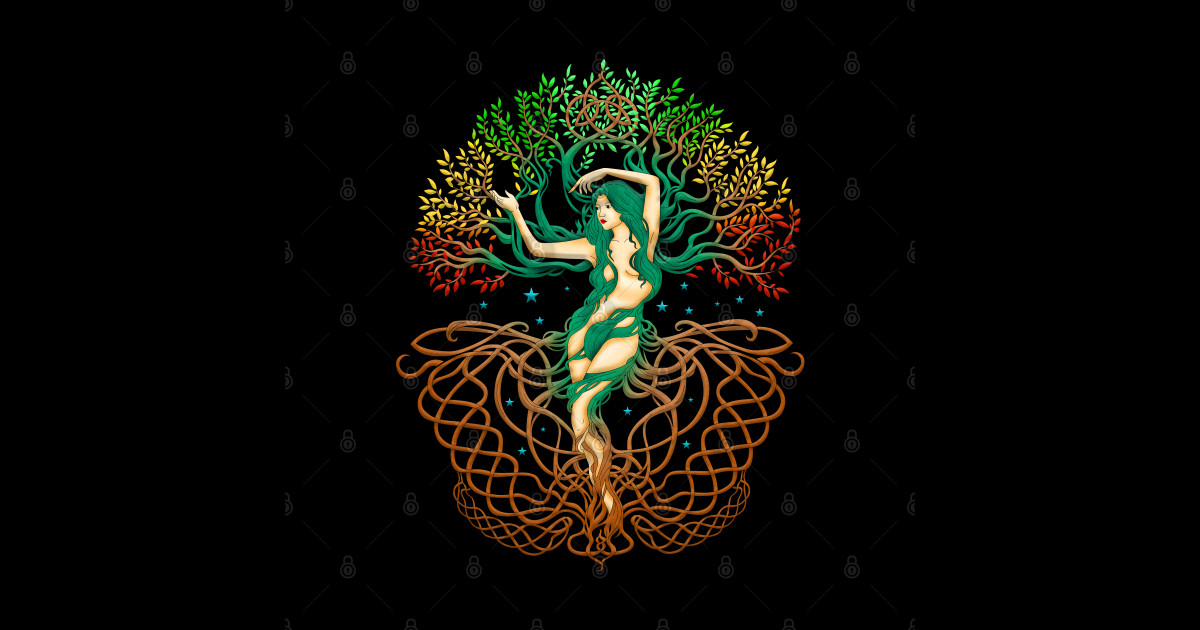 Enchanted Mother Tree - Mystical Forest Art - Tree Of Life - Posters ...