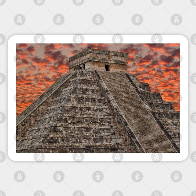 El Castillo. Chichen Itza. Mexico - Chichen Itza - Sticker | TeePublic