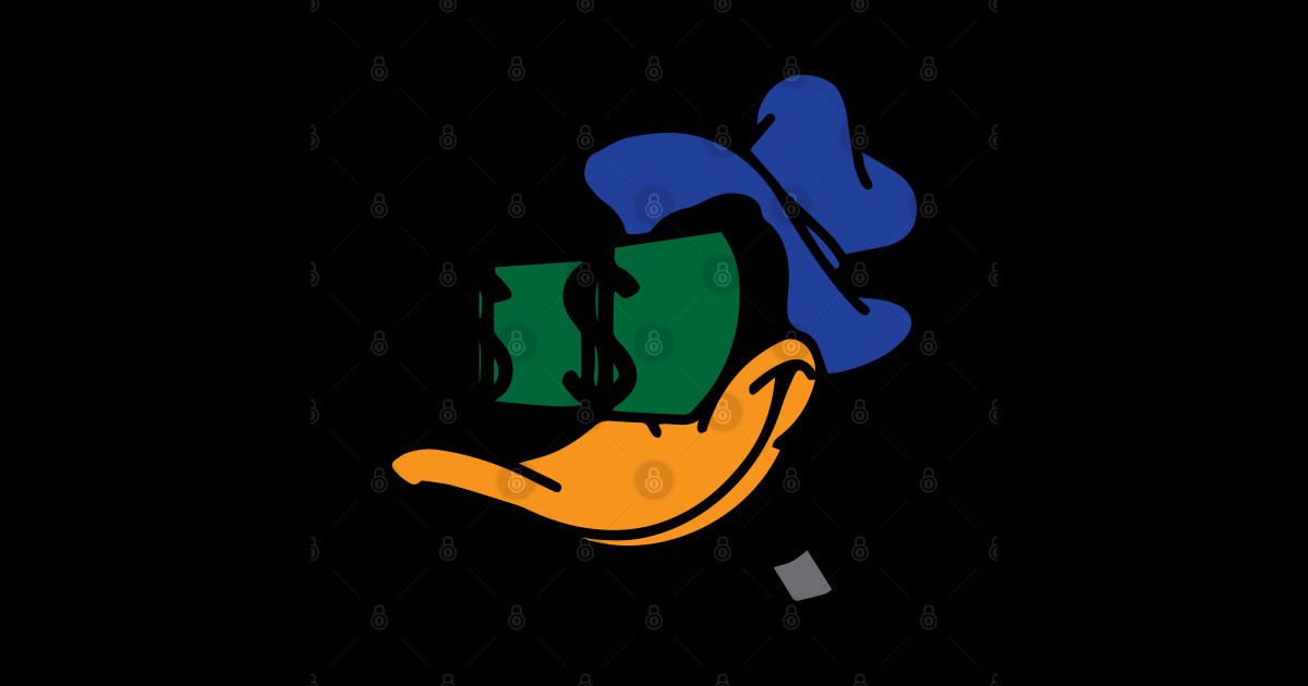 MONEY ORIENTED DUCK CARTOON DRAWING - Make Money - Sticker | TeePublic