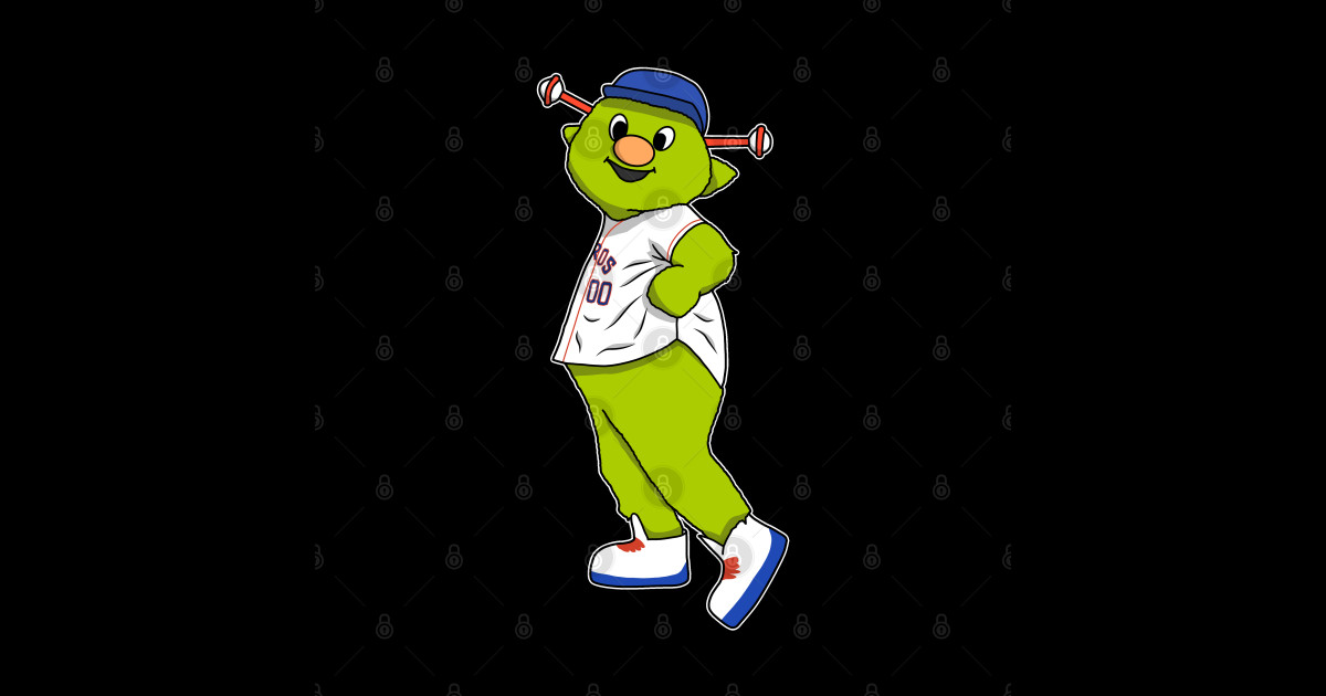 Orbit Houston Astros' mascot Cartoon - Orbit - Sticker | TeePublic